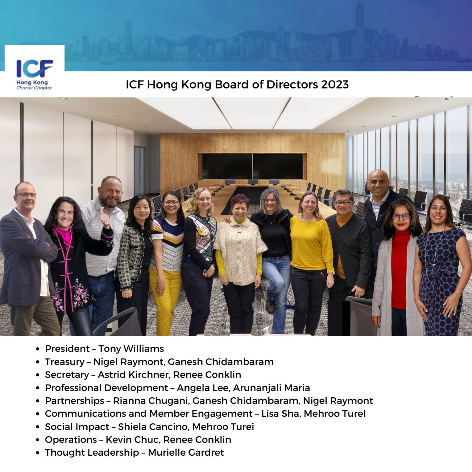 ICF HK '23 Board members - ICF - Hong Kong Chapter